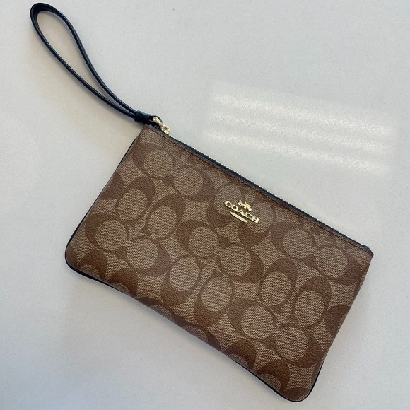 Coach | Bags | Coach Signature Wristlet Nwot | Poshmark